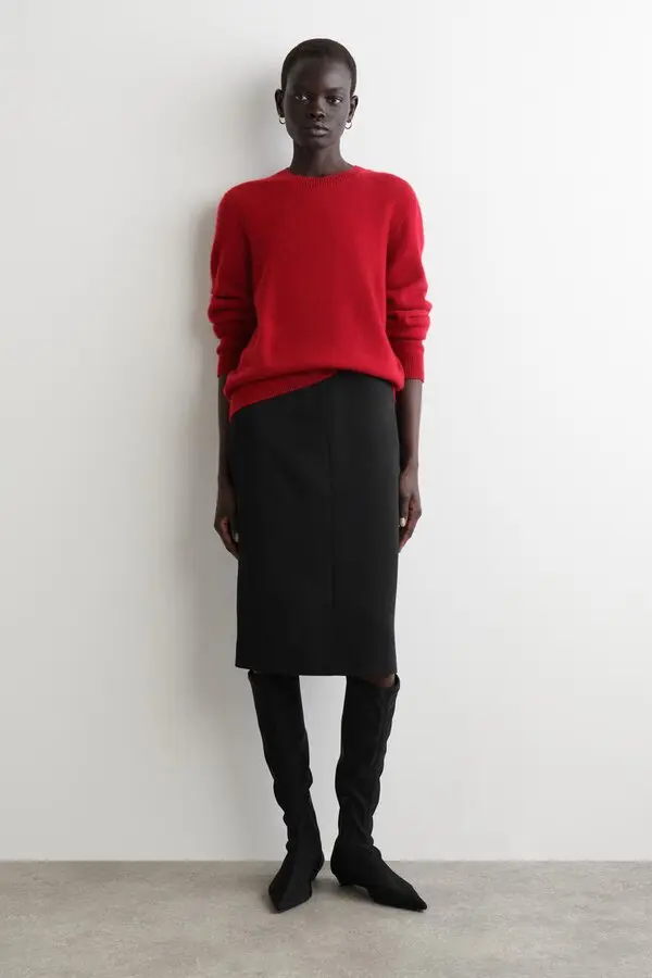 Cos Cashmere Crew-neck Sweater - Red