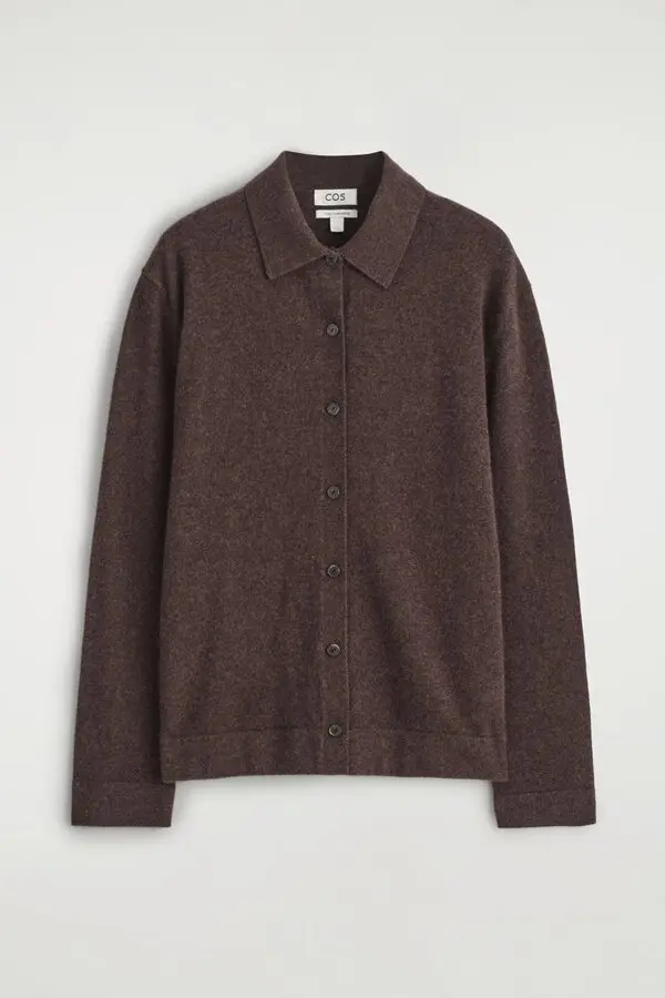 Cos Cashmere Shirt - Brown