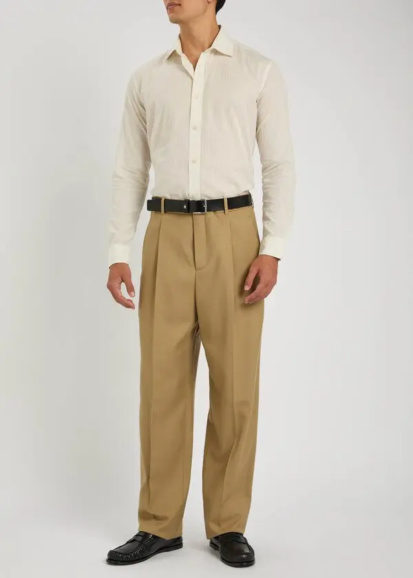 Saint Laurent Pinstriped Cotton Shirt