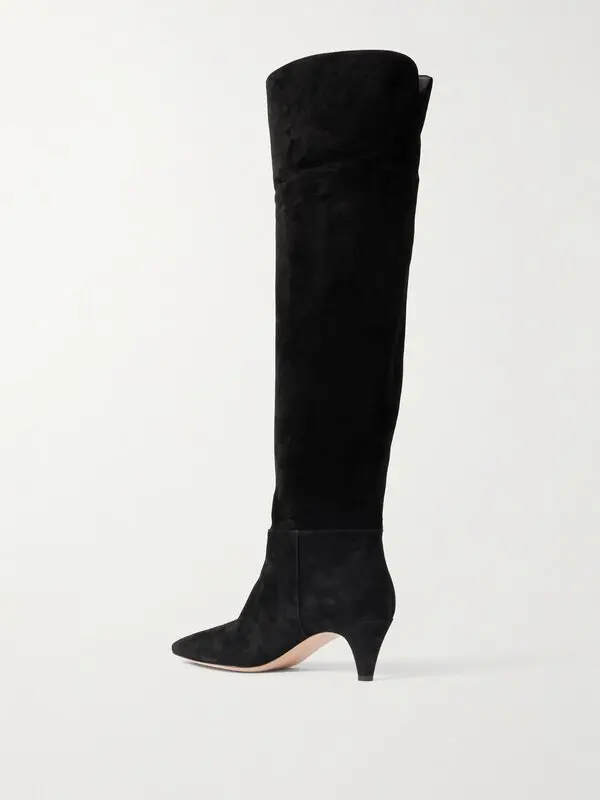 GIANVITO ROSSI Elise 45 Suede Knee Boots