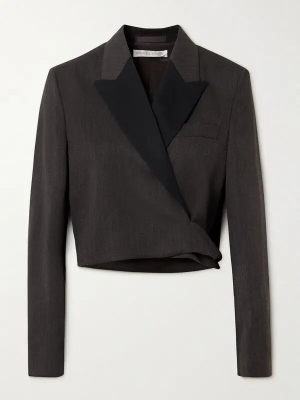 Our Legacy Cropped Wool Wrap Blazer