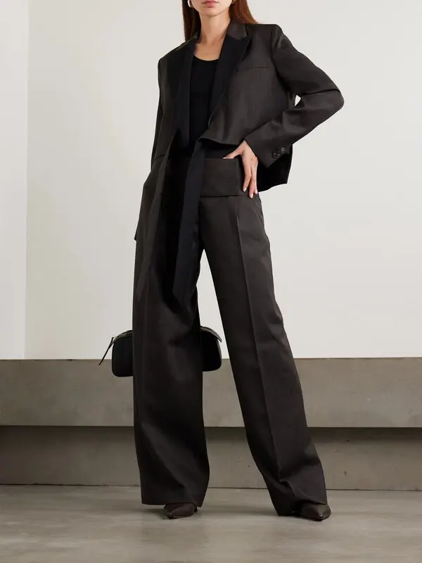 Our Legacy Cropped Wool Wrap Blazer