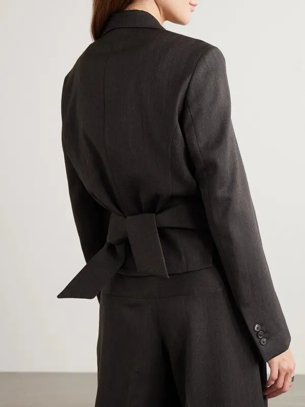 Our Legacy Cropped Wool Wrap Blazer