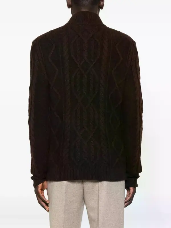 Eric Bompard Cable-knit Half-zip Sweater