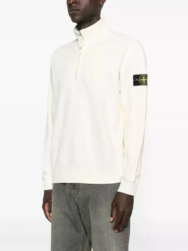 Stone Island Logo-patch Half-zip Sweatshirt