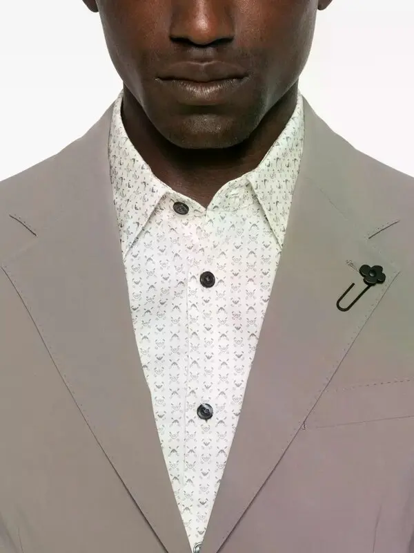 LARDINI Patch-pocket Blazer - Grey