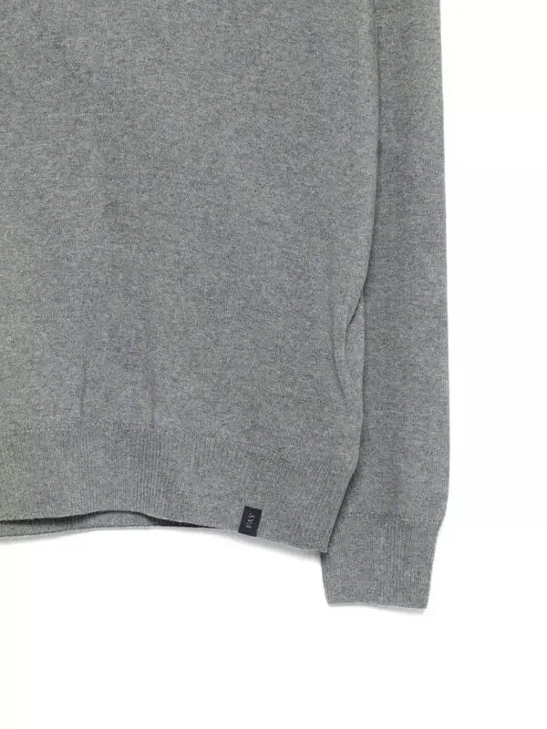 FAY V-neck Wool Sweater - Grey
