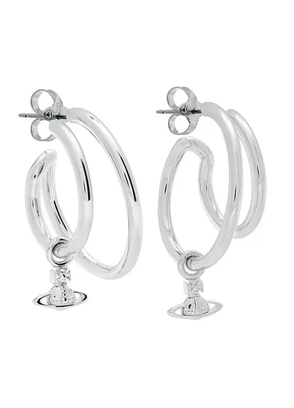 VIVIENNE WESTWOOD Ronda Layered Hoop Earrings - Silver
