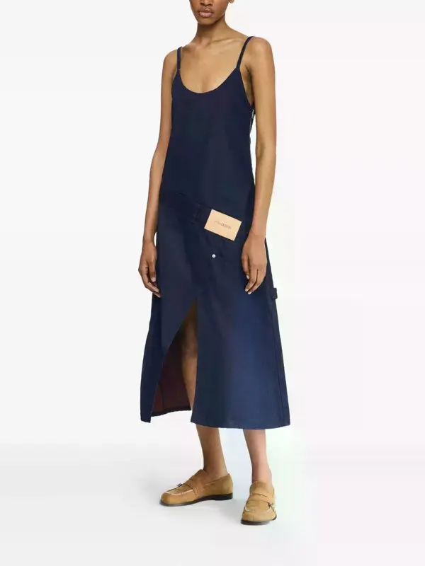 JW Anderson Denim Panelled Midi Dress - Blue