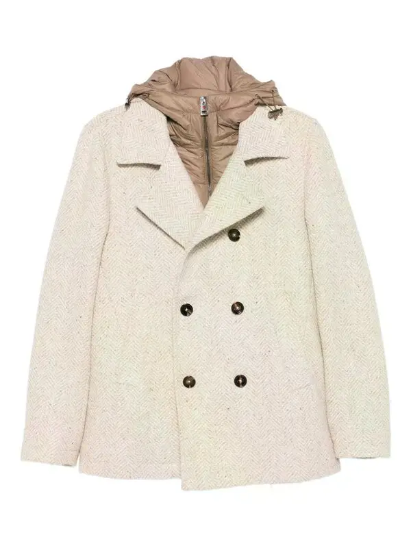 KIRED Herringbone Double-breasted Coat