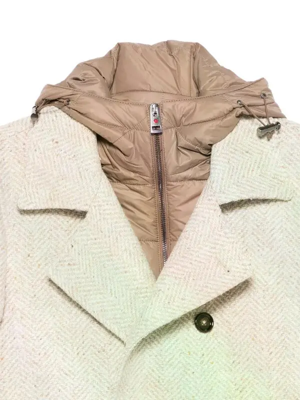 KIRED Herringbone Double-breasted Coat