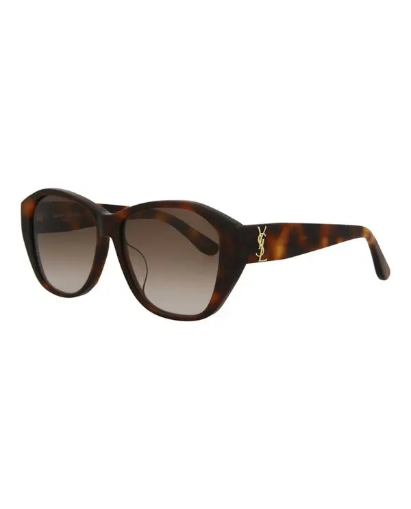 Saint Laurent Round-frame Acetate Sunglasses - Brown Brown (slm8f/30001590/003)