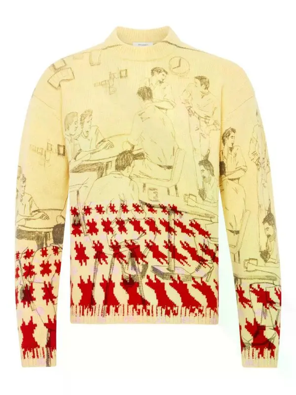 JW Anderson Patterned Intarsia Jumper - Yellow