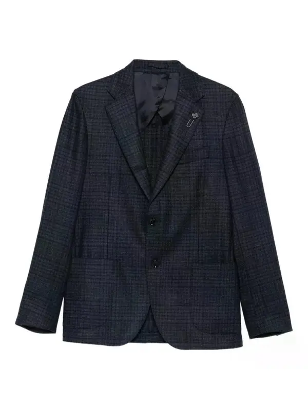 LARDINI Checked Patch-pocket Blazer