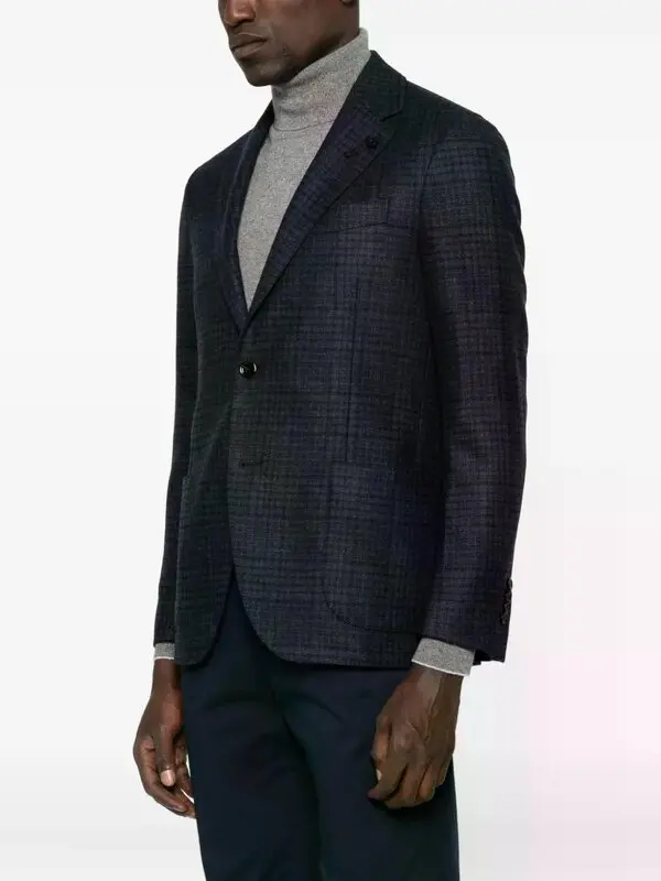 LARDINI Checked Patch-pocket Blazer