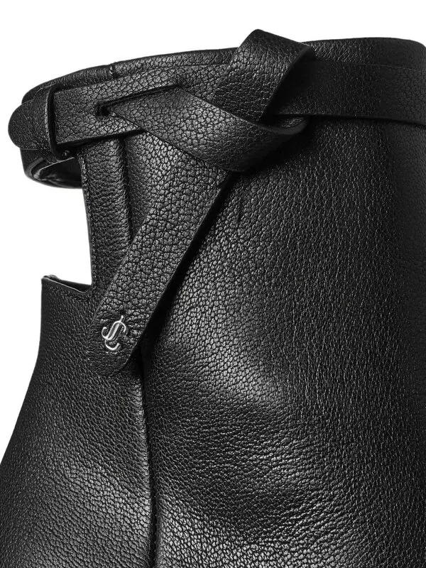 JIMMY CHOO Camie Leather Ankle Boots - Black