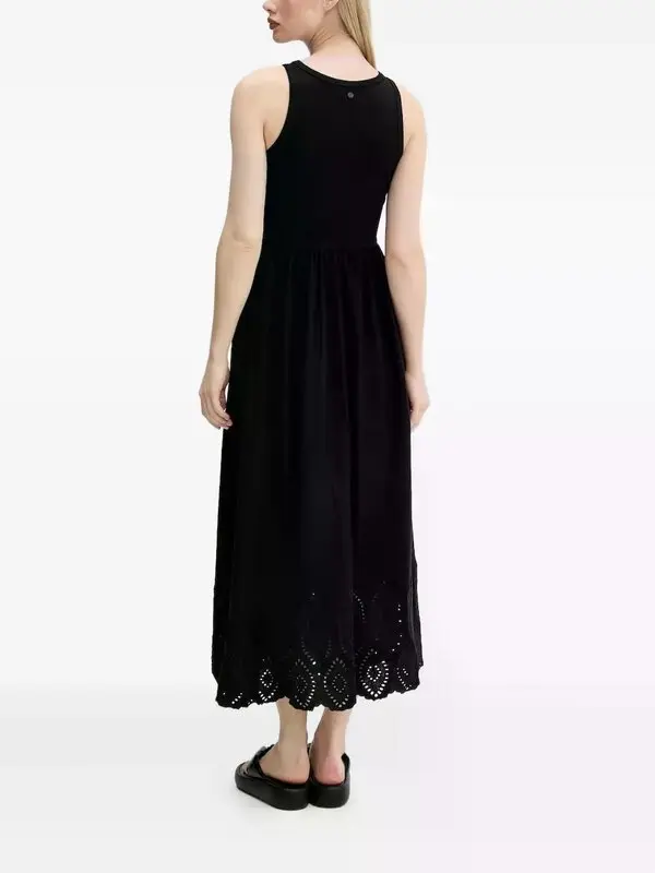 Desigual Ribbed Eyelet Midi Dress
