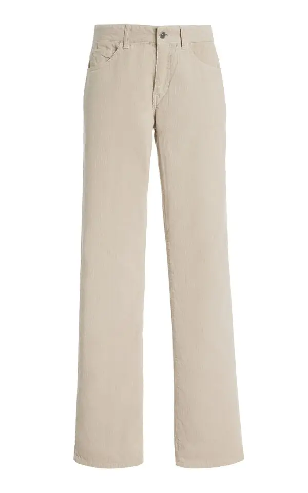 THE ROW Carlyl Corduroy Straight-leg Jeans - White