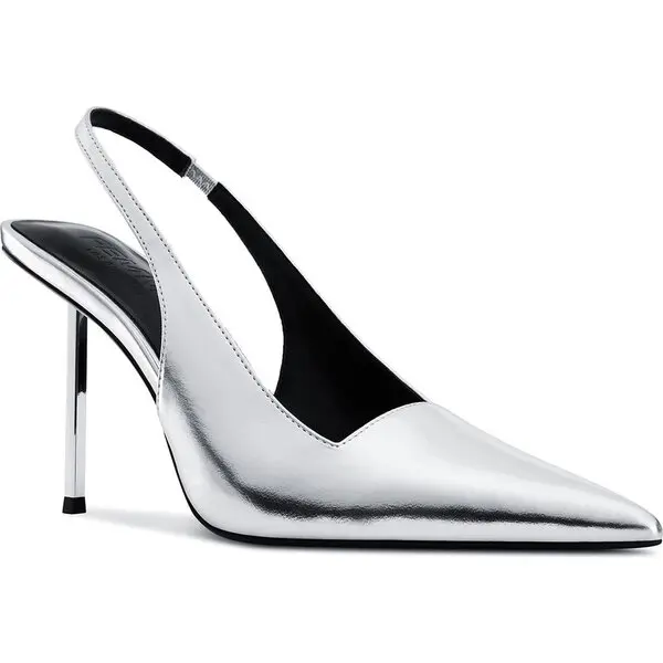 Femme La G63 Slingback Pumps - Silver
