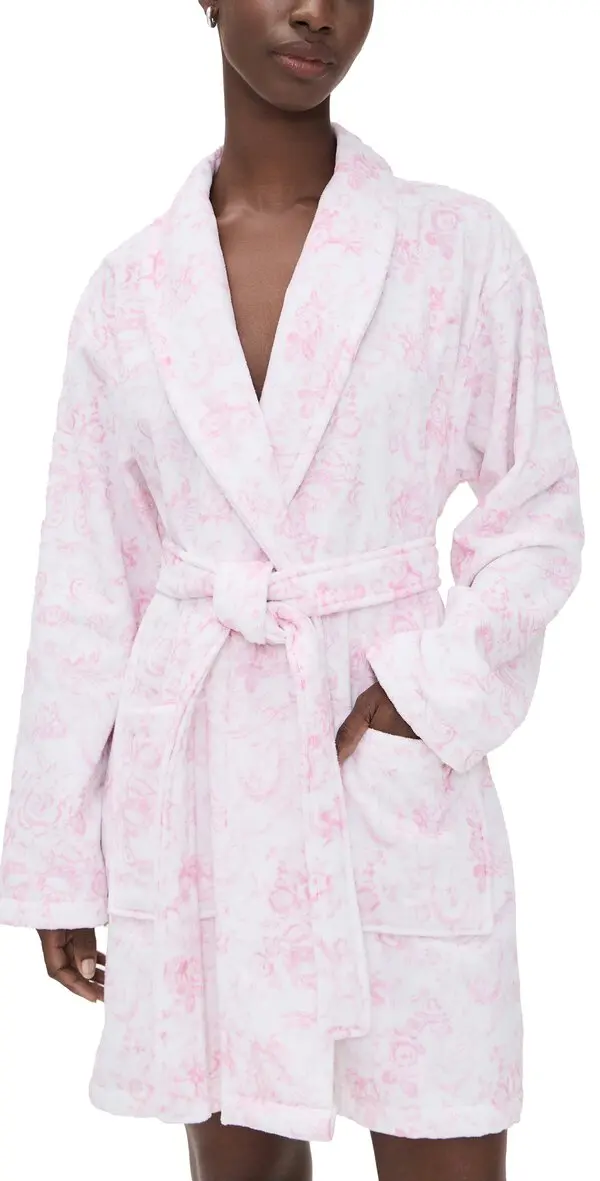 LoveShackFancy Indie Robe - Cupid's Pink
