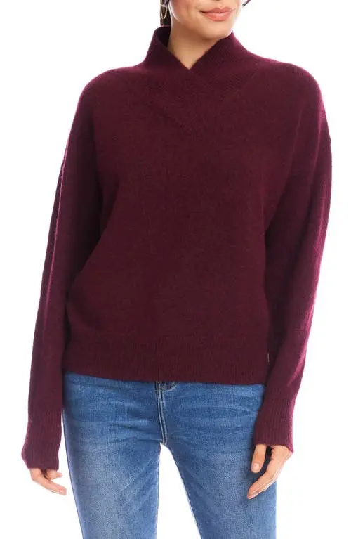 Karen Kane Crossover Collar Sweater