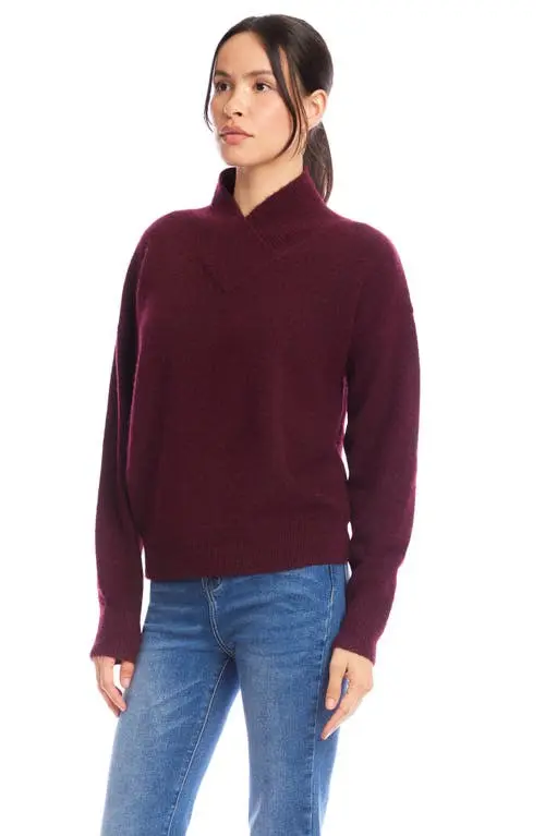 Karen Kane Crossover Collar Sweater