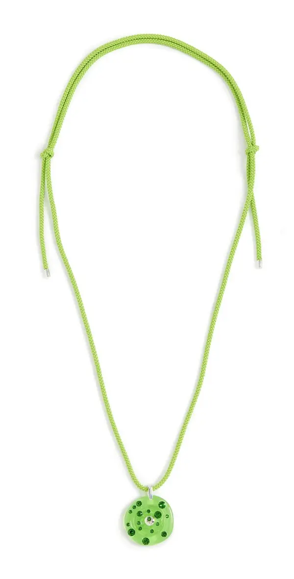 Fry Powers Resin Crystal Lariat Necklace - Canary Multi