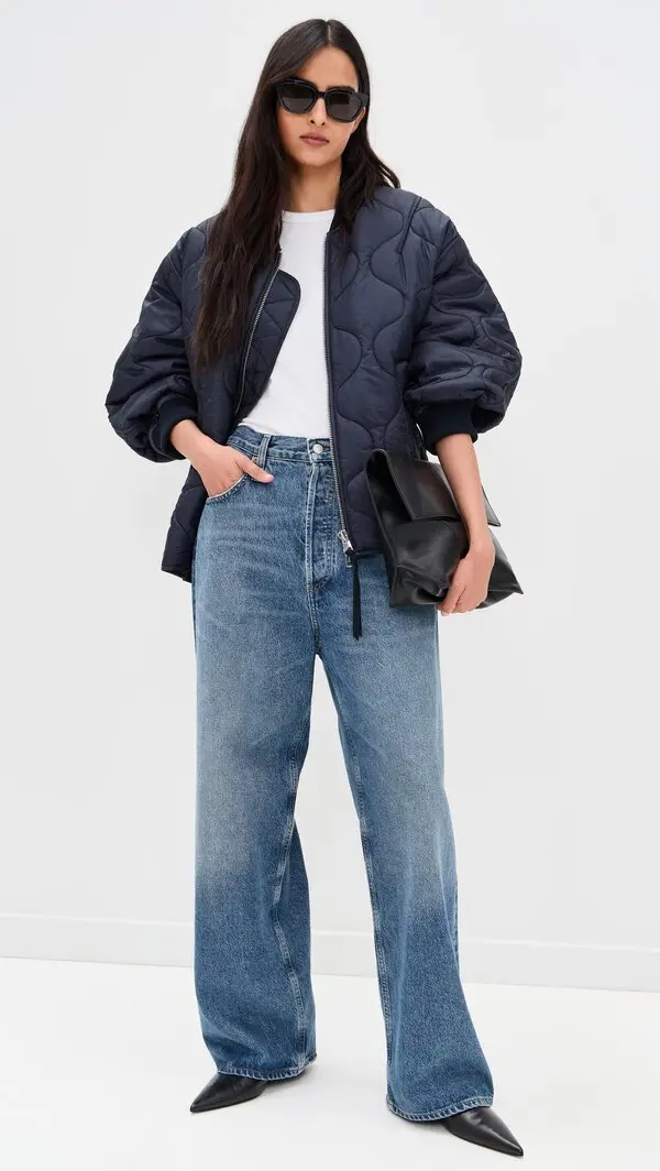 AGOLDE Isla Quilted Jacket - Ink