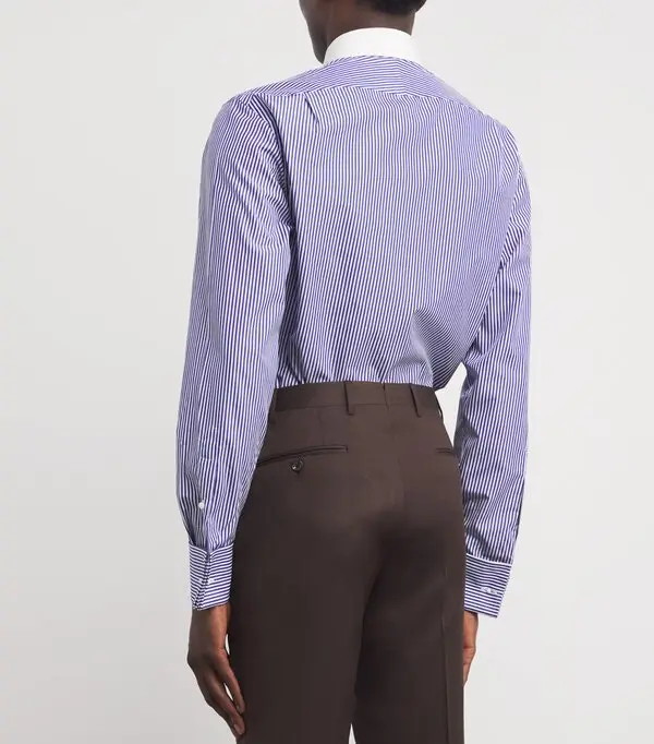 open lace back dress Ralph Lauren Polo Purple Label Mens Dress Shirt Blue Stripe French Cuff  15.5 $450 at Amazon Men's Clothing store
