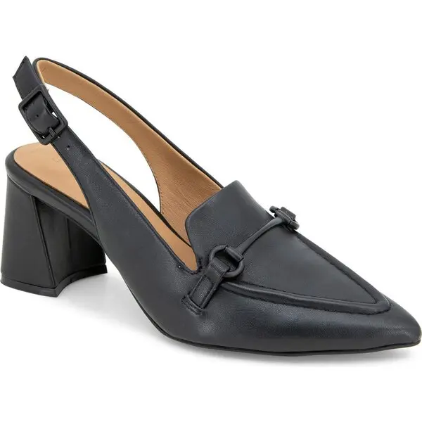 Gentle Souls Dawson Slingback Pump - Black Leather