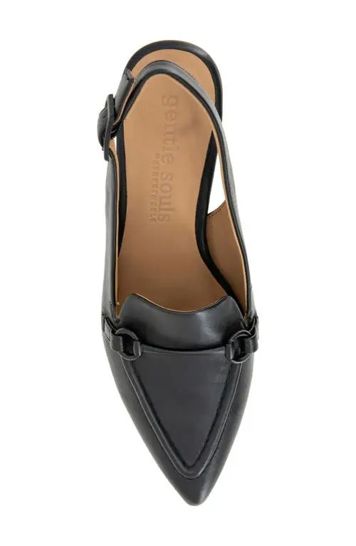 Gentle Souls Dawson Slingback Pump - Black Leather