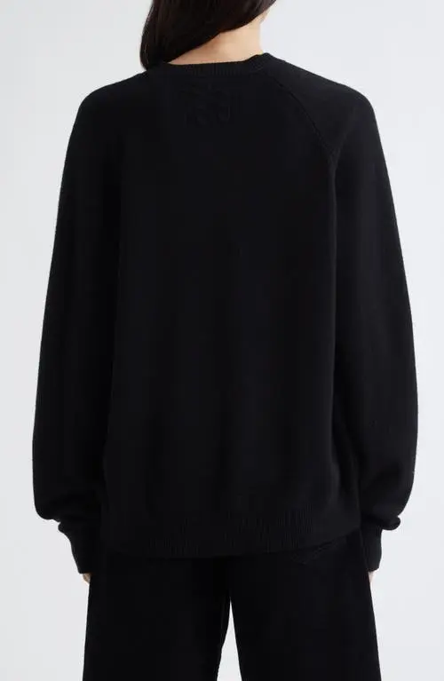 NILI LOTAN Feron Cashmere V-neck Sweater - Black
