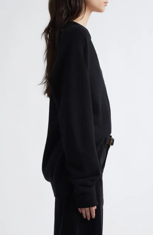 NILI LOTAN Feron Cashmere V-neck Sweater - Black