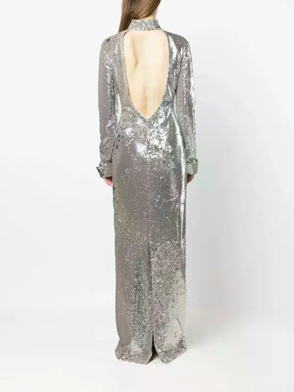 Givenchy Sequin Open-back Gown