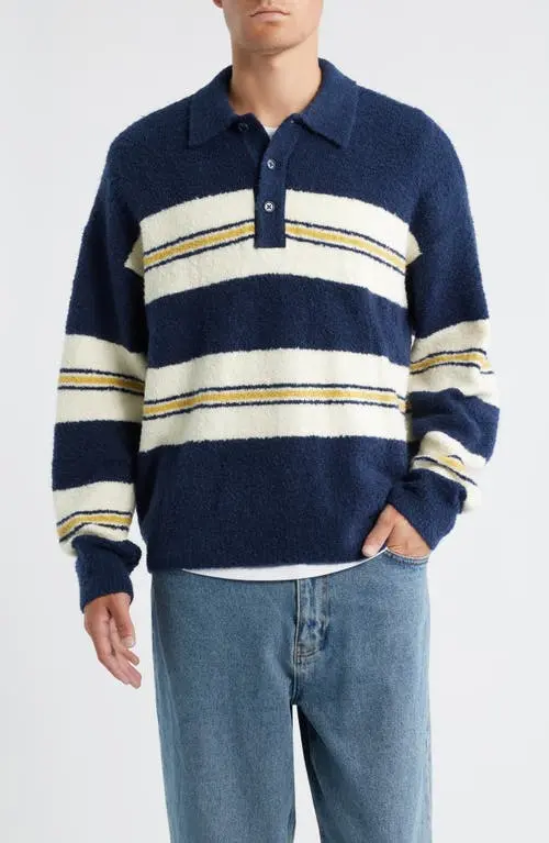 Bp. Stripe Oversized Polo Sweater - Navy Chad Stripe