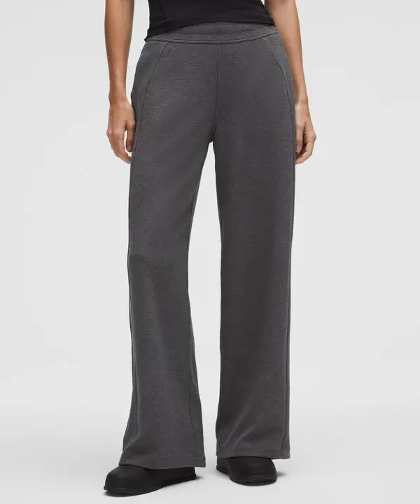 Lululemon Scuba Mid-rise Wide-leg Pant - Heathered Graphite Grey