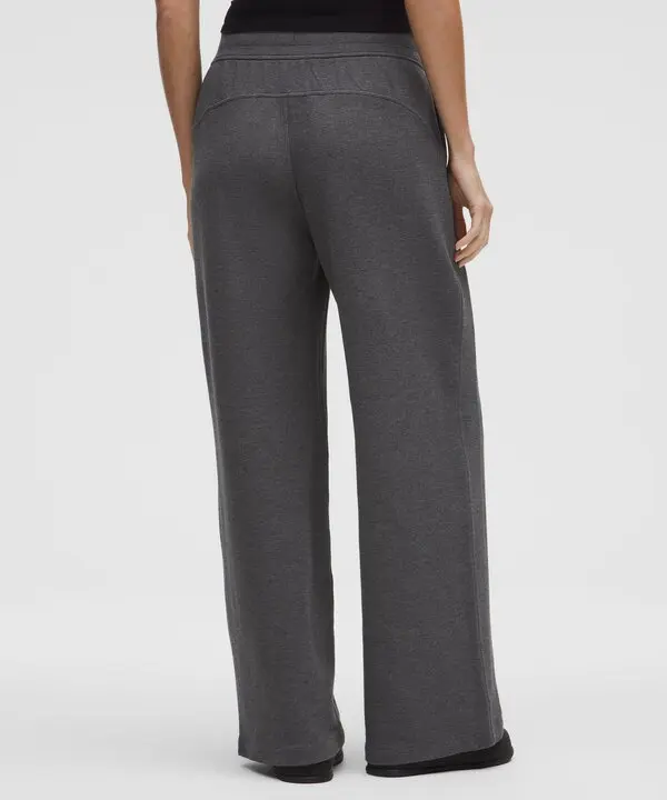 Lululemon Scuba Mid-rise Wide-leg Pant - Heathered Graphite Grey