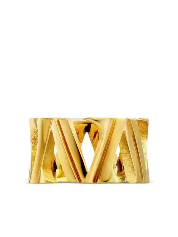 Versace Logo-embellished Ring - Gold