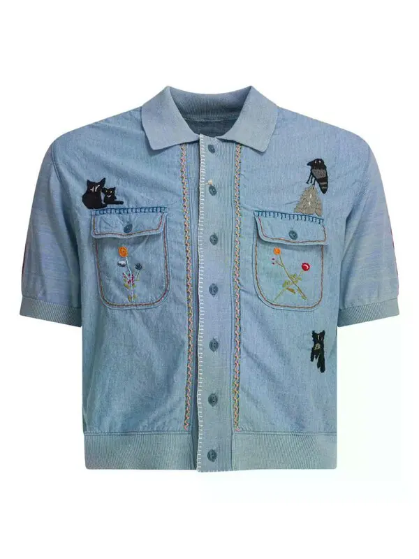 Kapital Embroidered-pocket Shirt