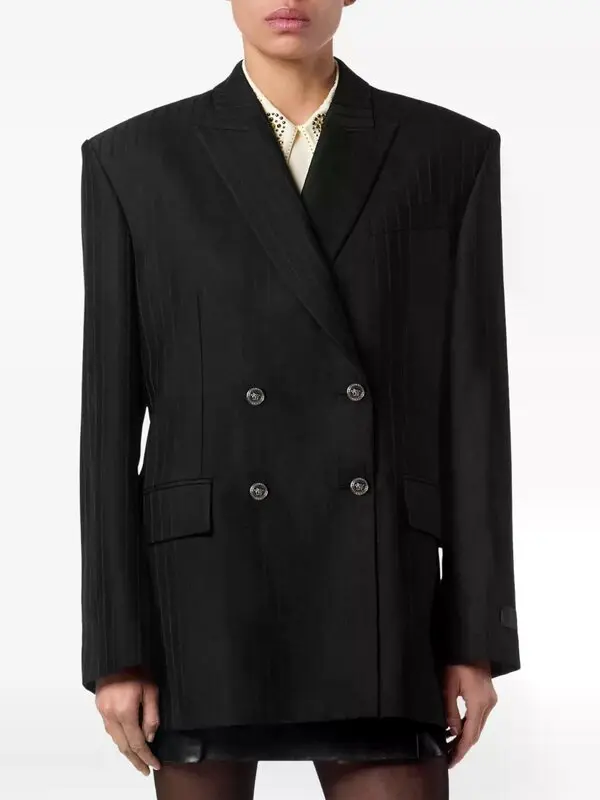 Versace Pinstripe Double-breasted Blazer