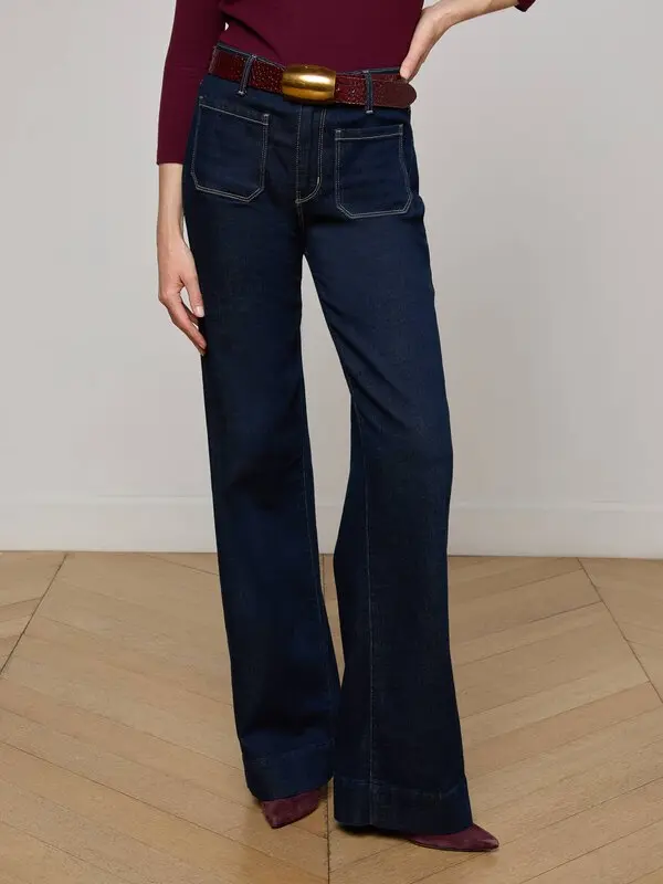 L'Agence Nolan Patch Pocket Jeans