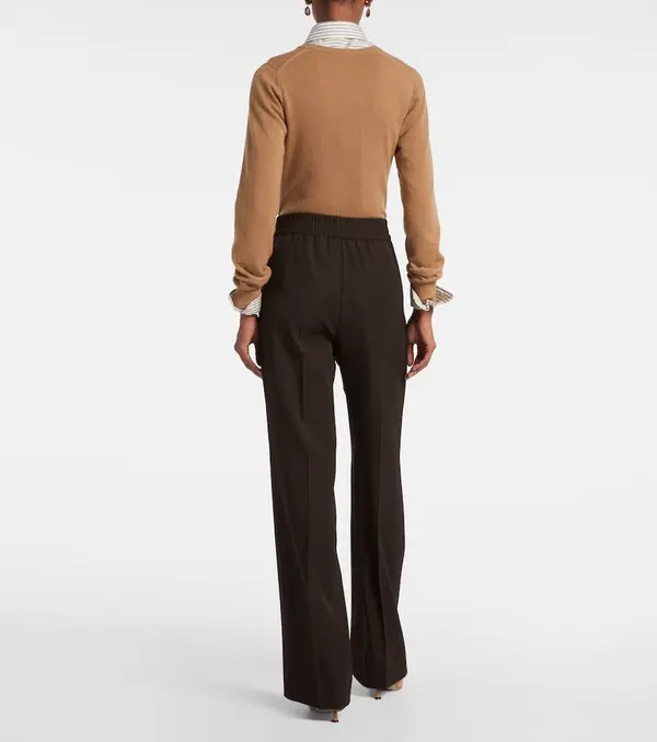 Dolce & Gabbana Virgin Wool Wide-leg Pants