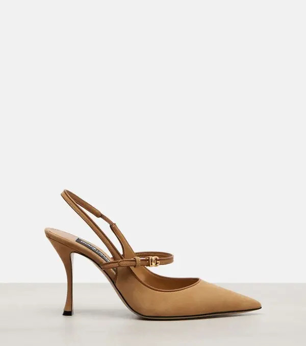 Dolce & Gabbana Dg 90 Suede Slingback Pumps