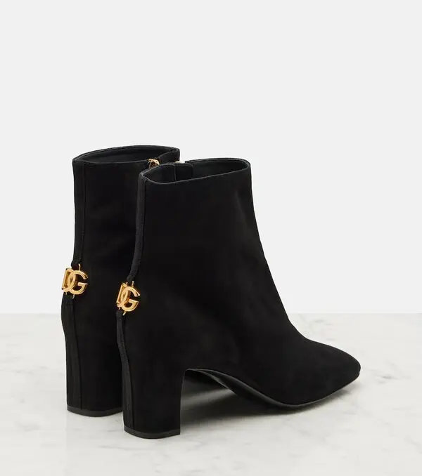 Dolce & Gabbana Suede Ankle Boots - Black