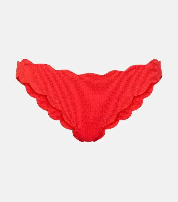 Marysia Antibes Scalloped Bikini Bottoms - Red