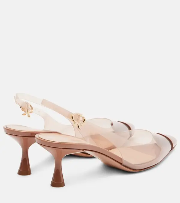 GIANVITO ROSSI Diana 55 Slingback Pumps - Transparent