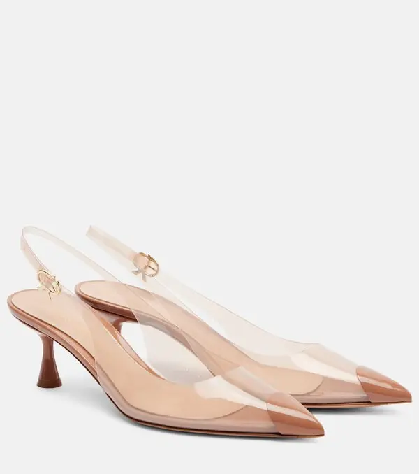 GIANVITO ROSSI Diana 55 Slingback Pumps - Transparent