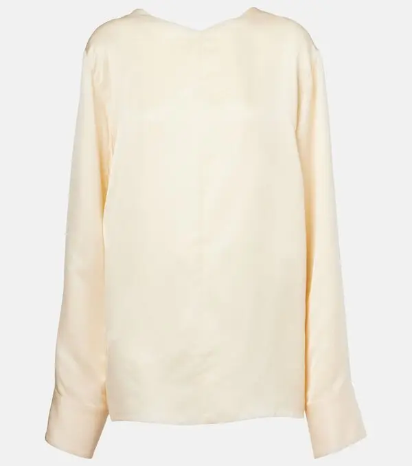 Khaite Durion Satin Top - Yellow