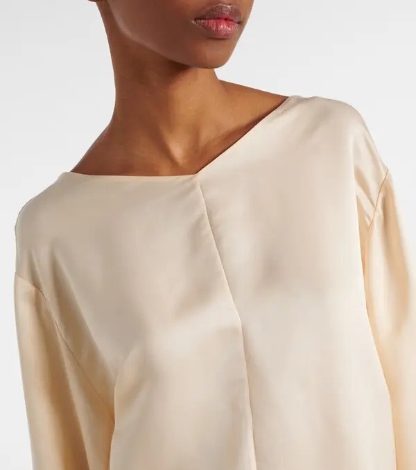 Khaite Durion Satin Top - Yellow