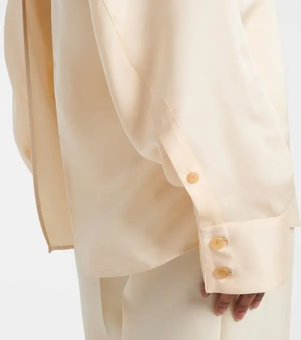Khaite Durion Satin Top - Yellow